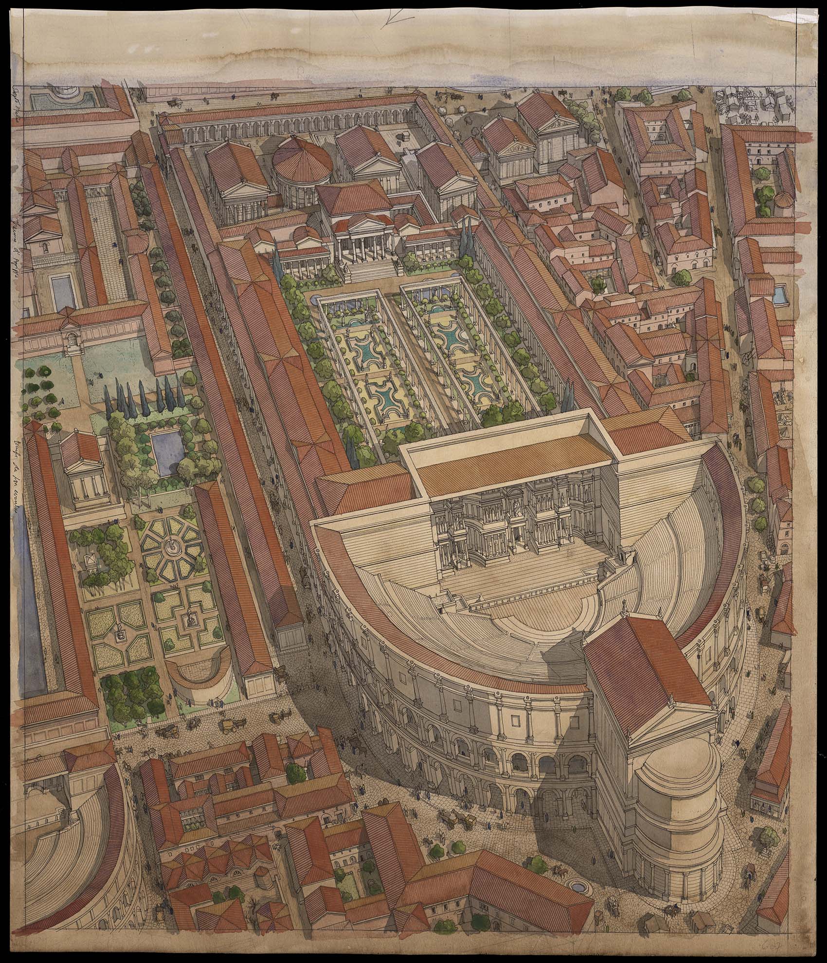 Roma (Rom), das Theater des Pompeius - Jean-Claude Golvin